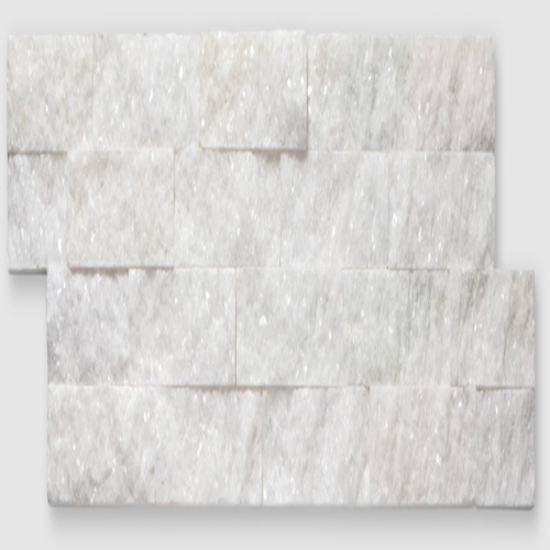 Island Stone Stone Essentials Frost White Marble Ledgestone Panel ...