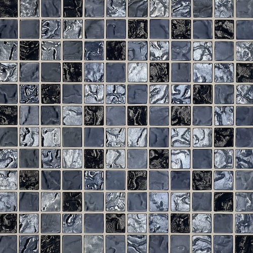 Island Stone Lava Obsidian Shine Textured Glass Mosaic | Lowest Price ...