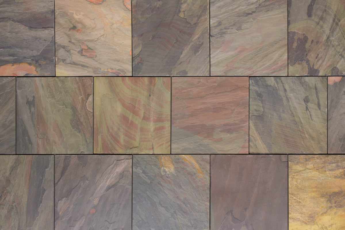Full Tile Sample - Madras Slate Tile - 12" x 12" x 3/8" - 9/16" Natura ...