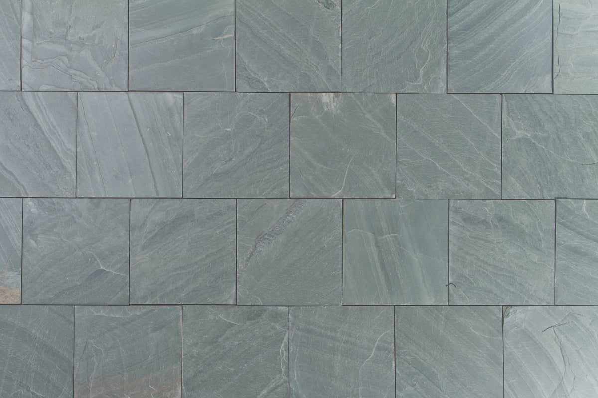 Full Tile Sample - Marsh Green Slate Tile - 12" x 12" x 3/8" - 9/16" N ...