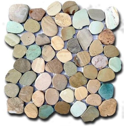 Mix Pebble Mosaic - 12" x 12" Flat Matte | Lowest Price — Stone & Tile ...