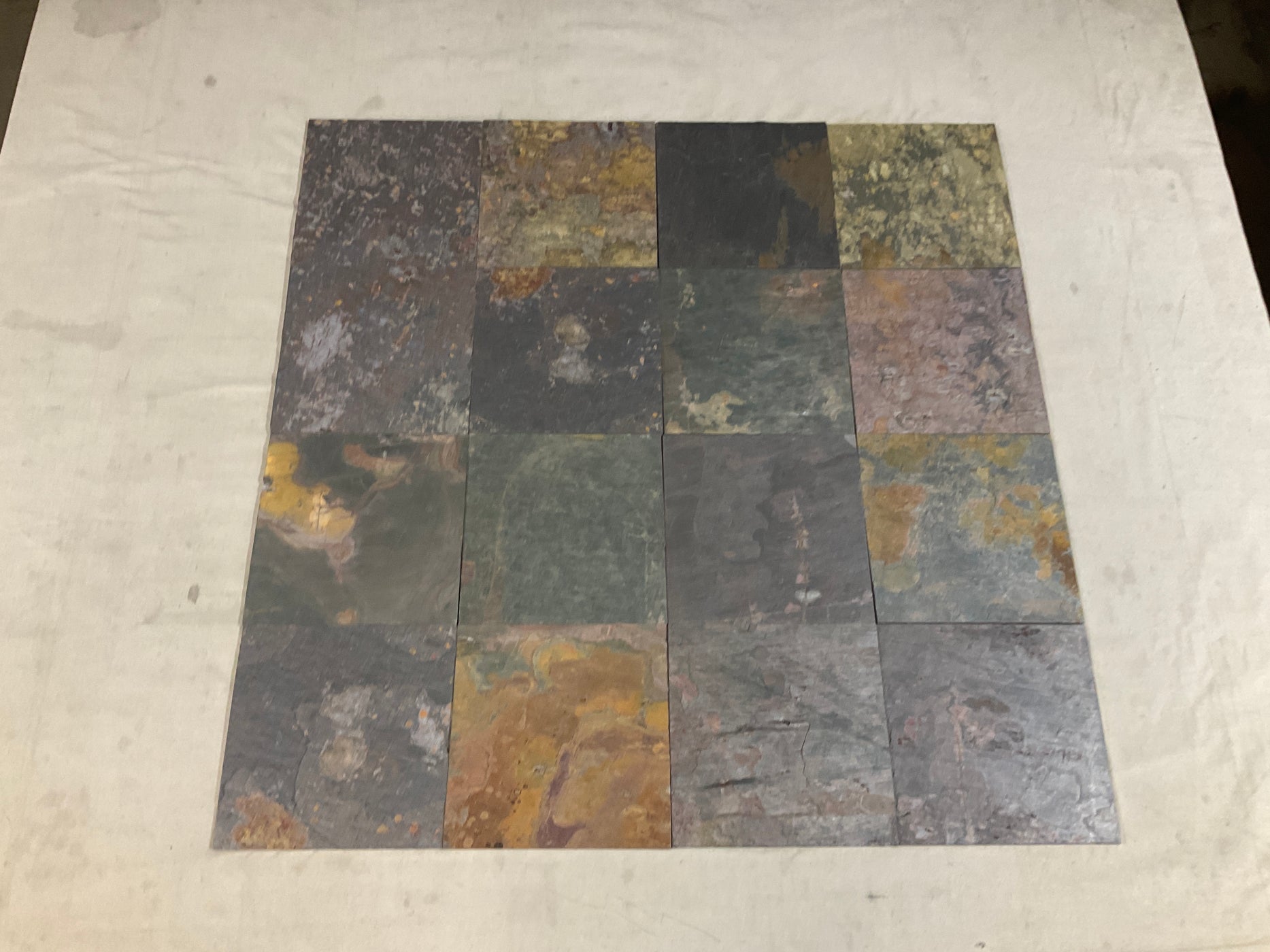 Multi-Color Classic Natural Cleft Face Gauged Back Slate Tile — Stone ...