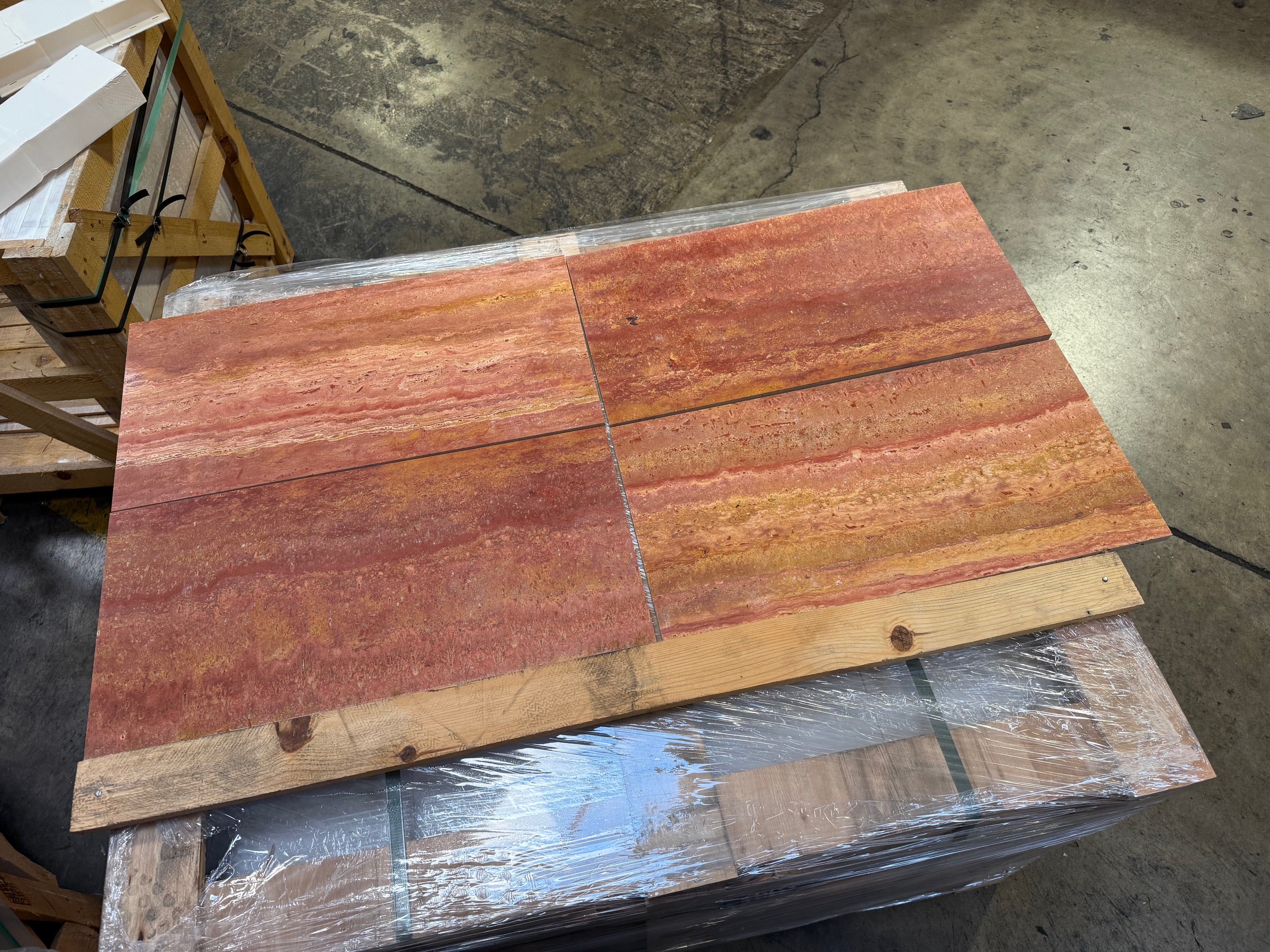 Rojo Filled & Polished Travertine Tile | Lowest Price — Stone & Tile ...