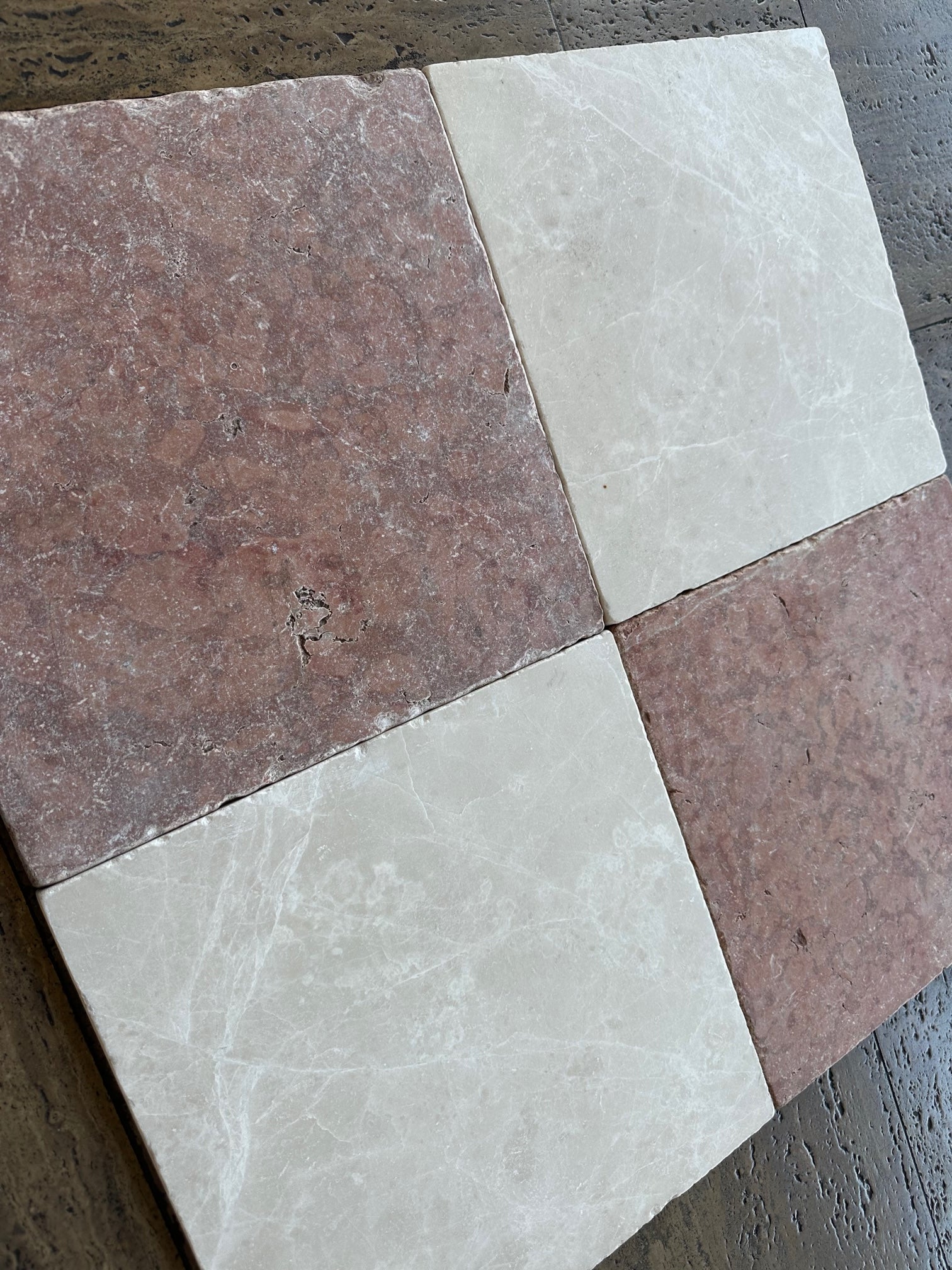 Rosso Verona Tumbled Marble Tile | Lowest Price — Stone & Tile Shoppe, Inc.