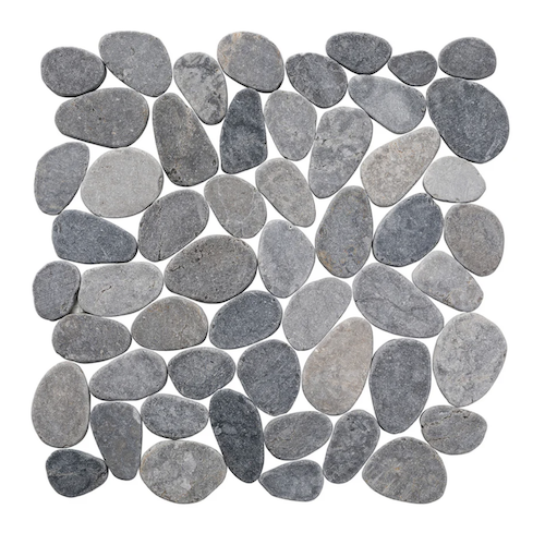Island Stone Pebble Grey Marble Tumbled Marble Mosaic | Lowest Price ...