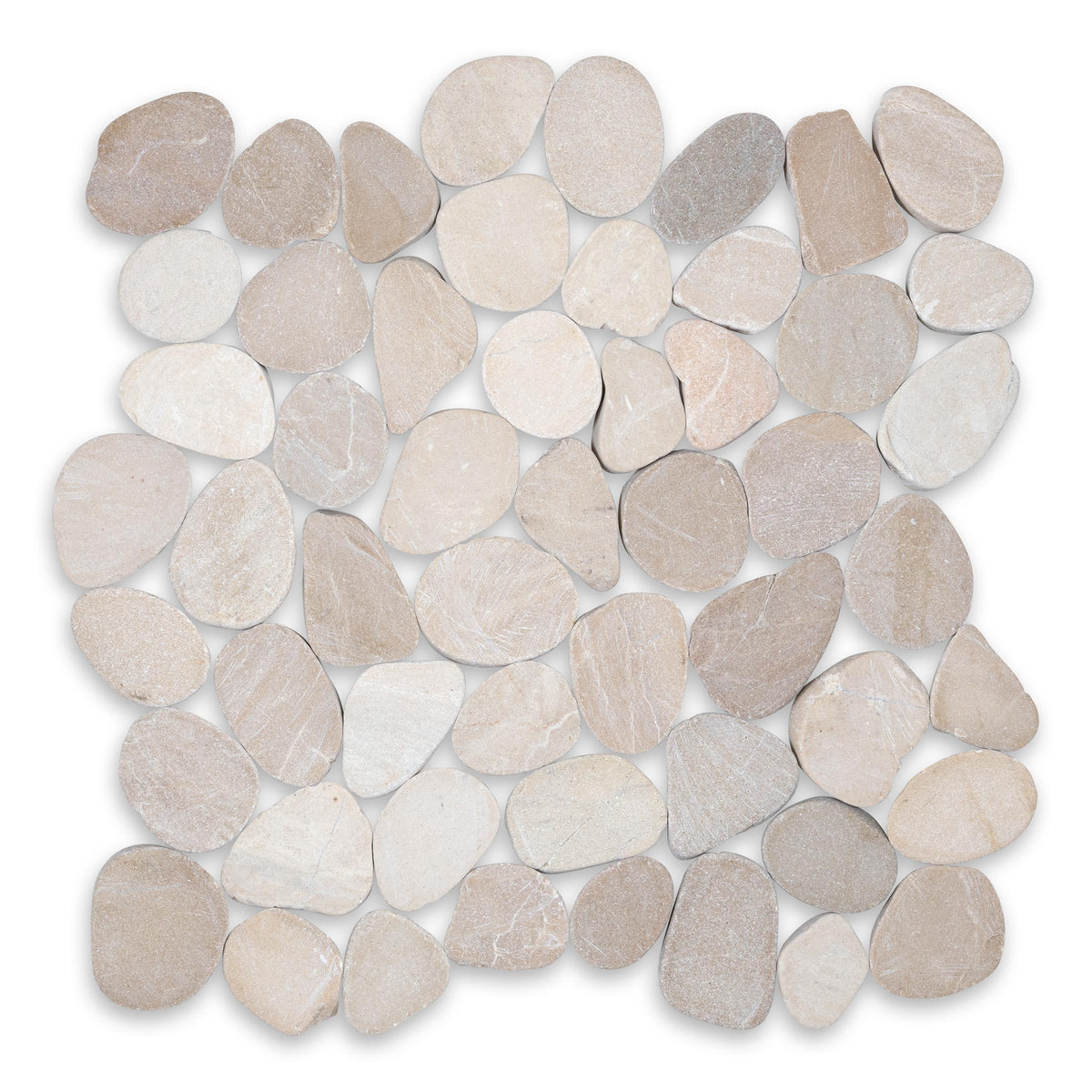 Sliced Flat Sepia Matte Natural Stone Pebble | Lowest Price — Stone ...