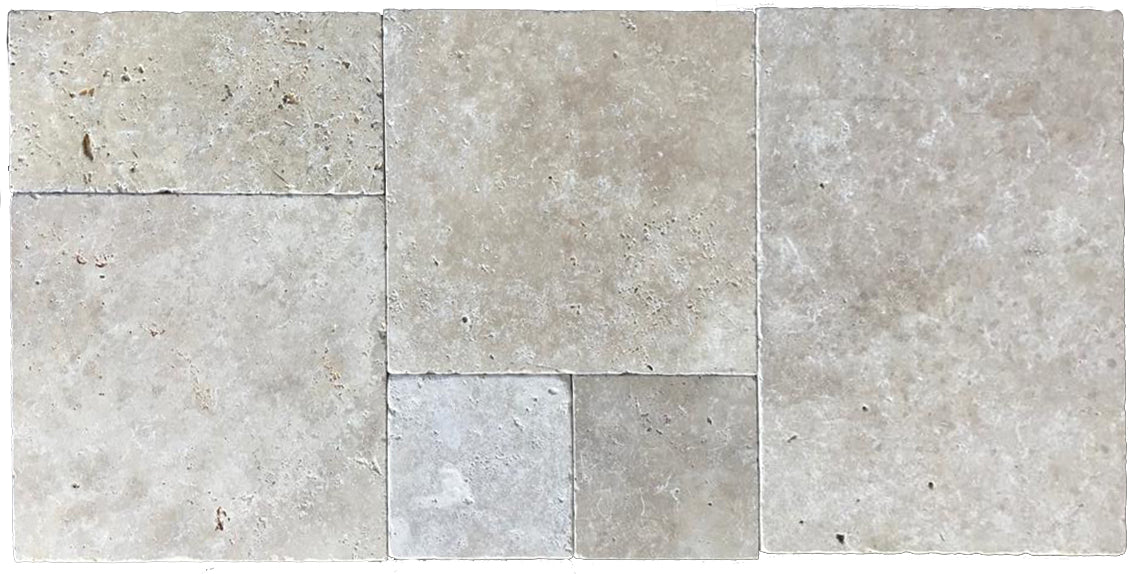 Tuscany Cream Tumbled Travertine Versailles Pattern | Lowest Price ...
