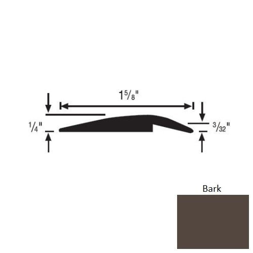 Flexco FlexTones 002 Bark Thermoplastic Vinyl Underslung Reducer ...