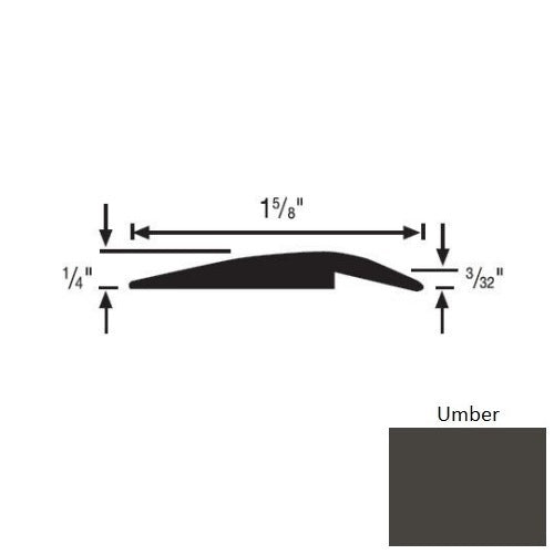 Flexco FlexTones 078 Umber Thermoplastic Vinyl Underslung Reducer ...