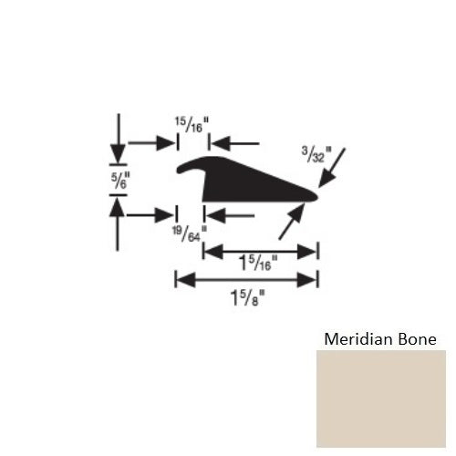 Flexco FlexTones 030 Meridian Bone Vinyl Carpet Edge Reducer With Lip ...