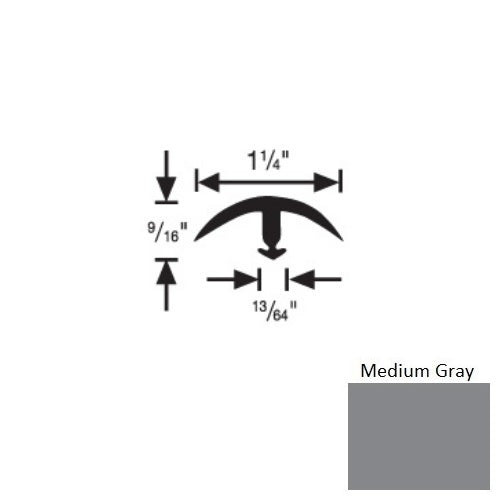 Flexco FlexTones 014 Medium Gray Thermoplastic Vinyl Snap Down Edging ...