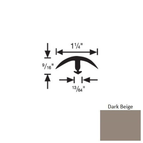 Flexco FlexTones 037 Dark Beige Thermoplastic Vinyl Snap Down Edging ...
