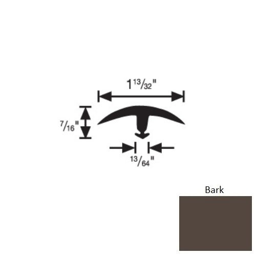 Flexco FlexTones 002 Bark Thermoplastic Vinyl Snap Down T Edge Divider ...