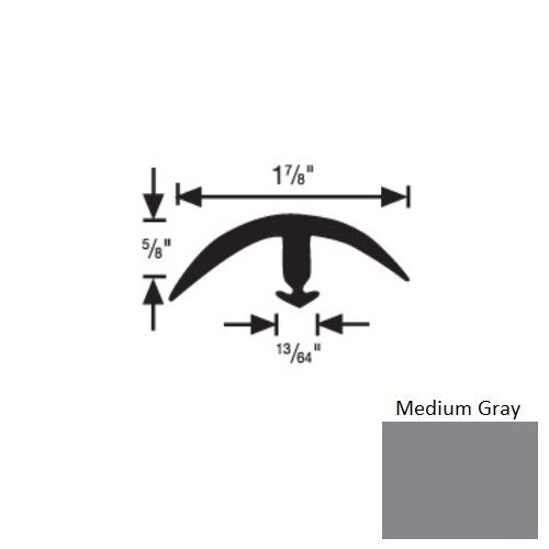 Flexco FlexTones 014 Medium Gray Vinyl Snap Down Super Edge — Stone ...