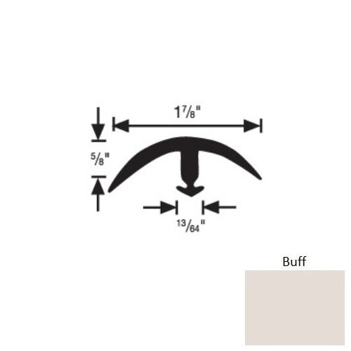 Flexco FlexTones 094 Buff Thermoplastic Vinyl Snap Down Super Edge ...
