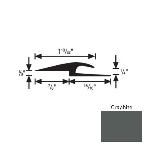 Flexco FlexTones 093 Graphite Vinyl Tile and Carpet Joiner — Stone ...