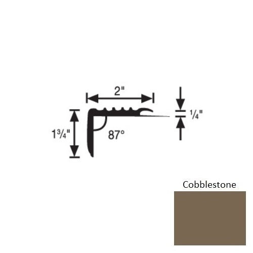 Flexco FlexTones 006 Cobblestone Vinyl Carpet Stair Nosing — Stone ...