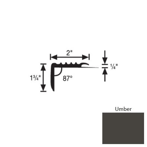 Flexco FlexTones 078 Umber Thermoplastic Vinyl Carpet Stair Nosing ...