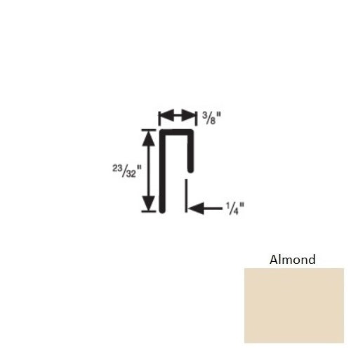 Flexco FlexTones 022 Almond Thermoplastic Vinyl Square Carpet Cove Cap ...
