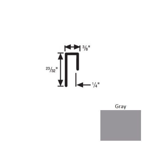 Flexco FlexTones 036 Gray Thermoplastic Vinyl Square Carpet Cove Cap ...