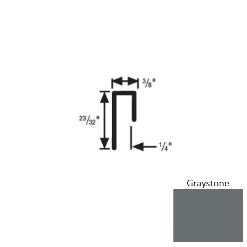 Flexco FlexTones 092 Graystone Vinyl Square Carpet Cove Cap — Stone ...