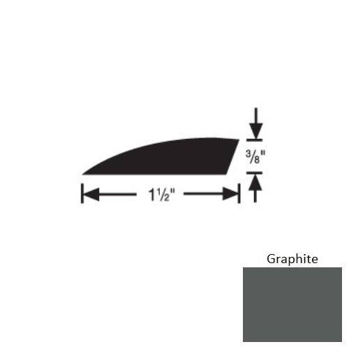 Flexco FlexTones 093 Graphite Thermoplastic Vinyl Carpet Edge Reducer ...