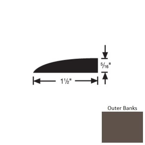 Flexco FlexTones 038 Outer Banks Vinyl Carpet Edge Reducer — Stone ...
