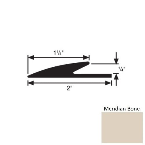 Flexco FlexTones 030 Meridian Bone Vinyl Transition Edge Guard — Stone ...