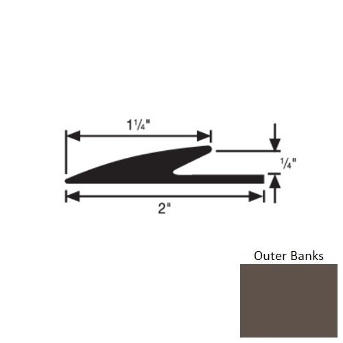 Flexco FlexTones 038 Outer Banks Vinyl Transition Edge Guard — Stone ...