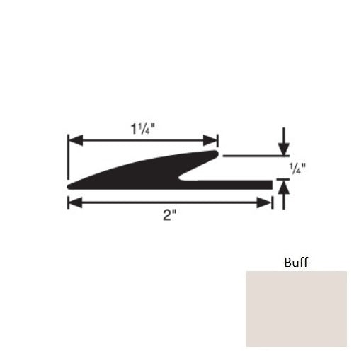 Flexco FlexTones 094 Buff Thermoplastic Vinyl Transition Edge Guard ...