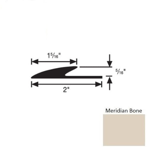 Flexco FlexTones 030 Meridian Bone Vinyl Transition Edge Guard — Stone ...