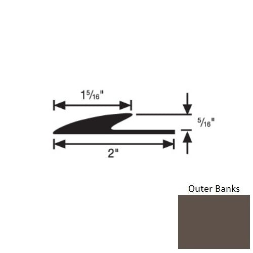Flexco FlexTones 038 Outer Banks Vinyl Transition Edge Guard — Stone ...