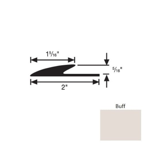 Flexco FlexTones 094 Buff Thermoplastic Vinyl Transition Edge Guard ...