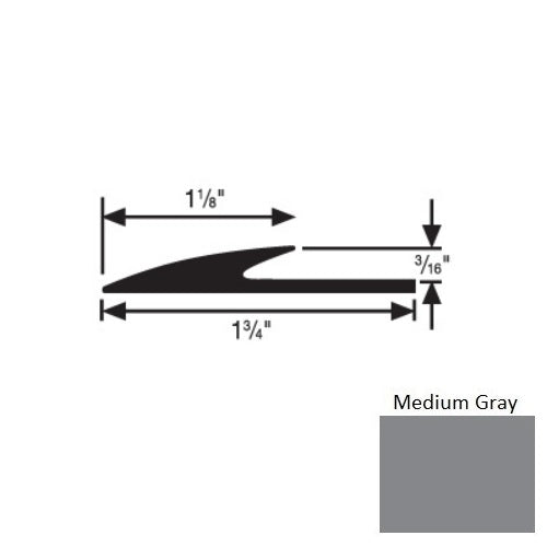 Flexco FlexTones 014 Medium Gray Vinyl Transition Edge Guard — Stone ...