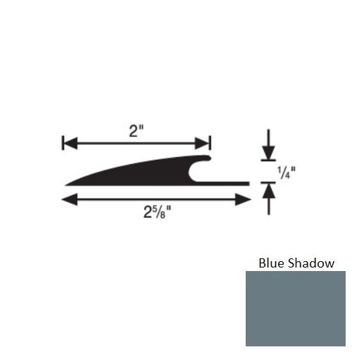 Flexco FlexTones 058 Blue Shadow Thermoplastic Vinyl Carpet Edge Guard ...