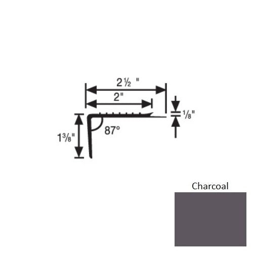 Flexco FlexTones 003 Charcoal Vinyl Lap Type Square Stair Nosing ...