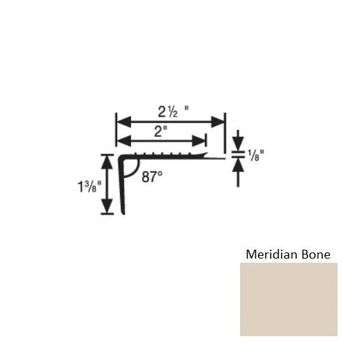 Flexco FlexTones 030 Meridian Bone Vinyl Lap Type Square Stair Nosing ...