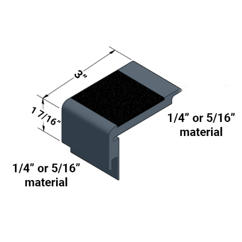Tarkett Johnsonite 18 Navy Blue Visually Impaired Double Undercut Stair ...