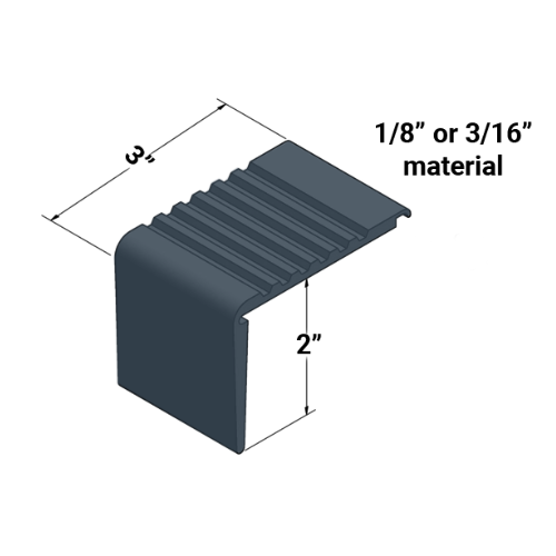 Tarkett Johnsonite 18 Navy Blue Vinyl Recessed Stair Nose — Stone ...