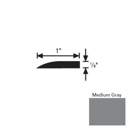 Flexco FlexTones 014 Medium Gray Vinyl Tile Reducer Strip — Stone ...