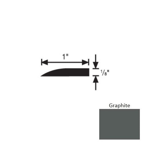 Flexco FlexTones 093 Graphite Thermoplastic Vinyl Tile Reducer Strip ...