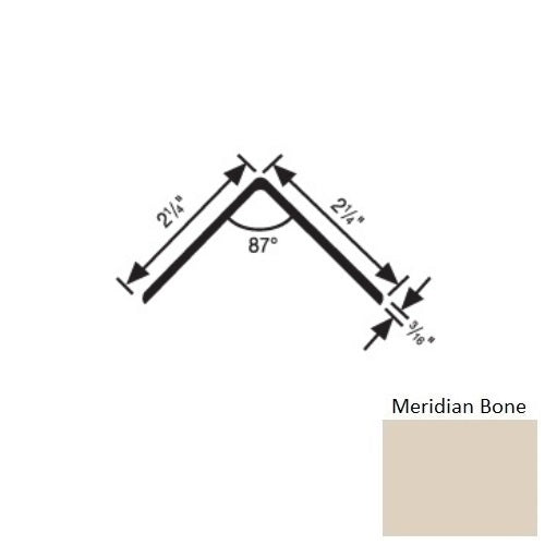 Flexco FlexTones 030 Meridian Bone Thermoplastic Vinyl Corner Guard ...
