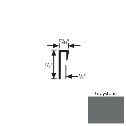 Flexco FlexTones 092 Graystone Vinyl Square Resilient Cove Cap — Stone ...