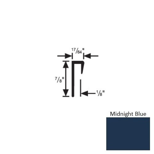 Flexco FlexTones 099 Midnight Blue Vinyl Square Resilient Cove Cap ...