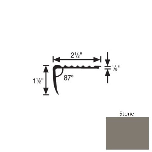 Flexco FlexTones 024 Stone Thermoplastic Vinyl Overlap Stair Nosing ...