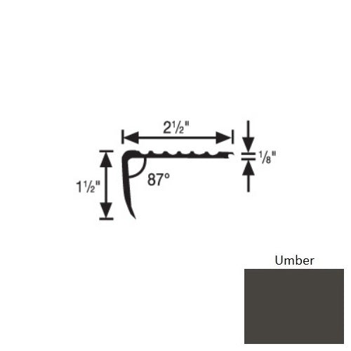 Flexco FlexTones 078 Umber Thermoplastic Vinyl Overlap Stair Nosing ...