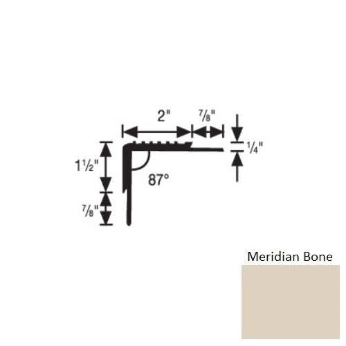 Flexco FlexTones 030 Meridian Bone Vinyl Double Butt Carpet Stair ...