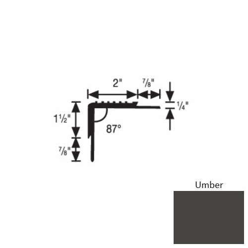 Flexco FlexTones 078 Umber Vinyl Double Butt Carpet Stair Nosing ...