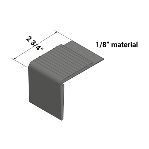 Tarkett Johnsonite 20 Charcoal Vinyl Square Stair Nose | Lowest Price — Stone & Tile Shoppe, Inc.