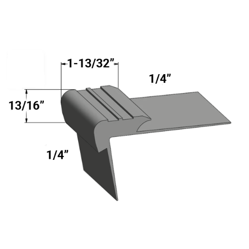Tarkett Johnsonite 20 Charcoal Vinyl Slim Line Nosing | Lowest Price — Stone & Tile Shoppe, Inc.